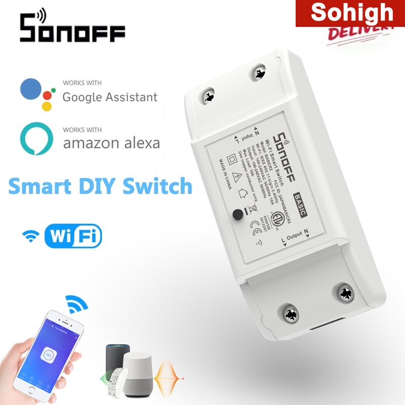 Sonoff Basic Switch R2 Smart With Remote Control Wireless Wi-Fi Switch ...