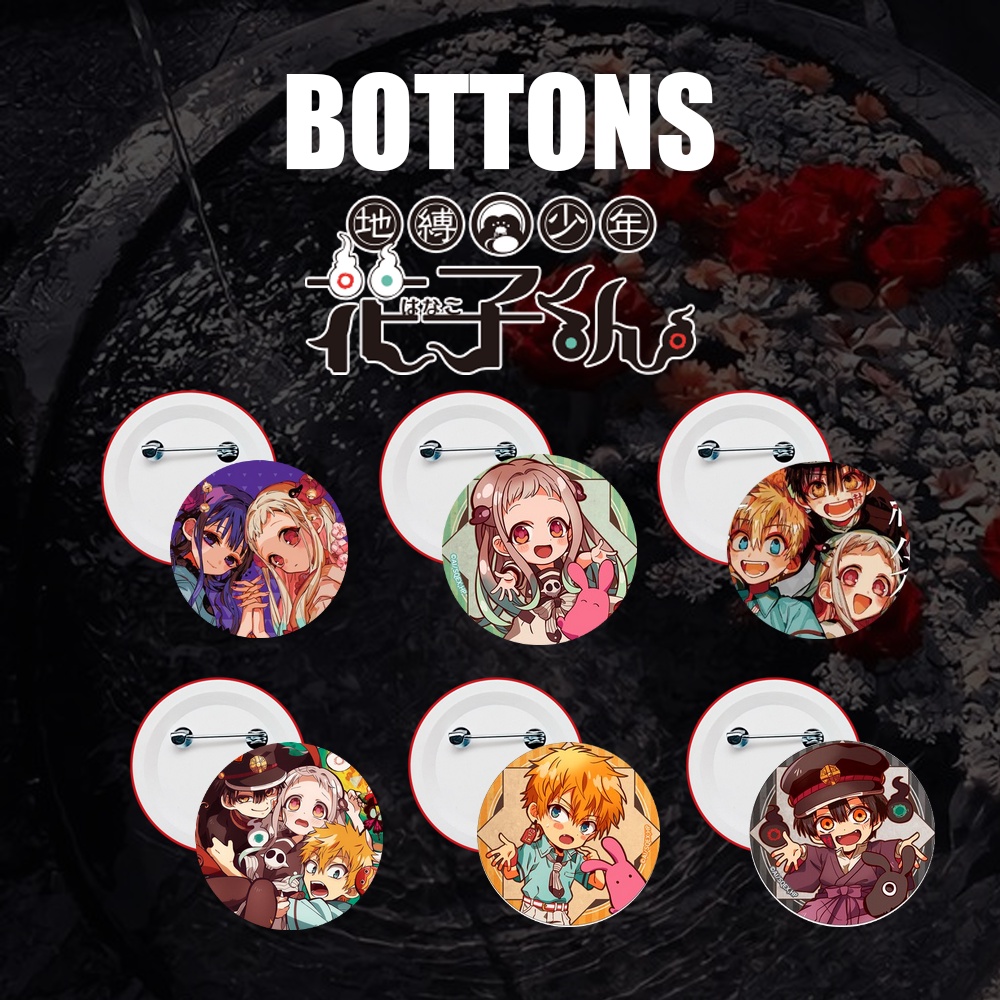 Kit de 6 Bottons - Botons Personalizados - Anime Jibaku Shounen Hanako ...