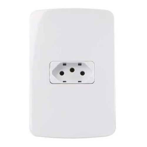 Conjunto Tomada 2P+T 20A 250v 4x2 Margirius Linha B3 Branco | Shopee Brasil