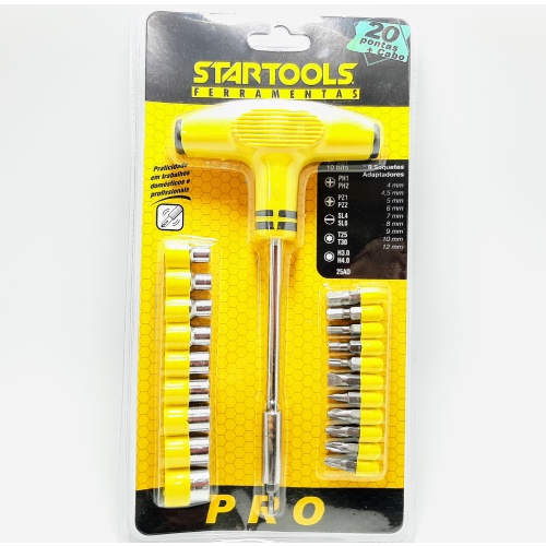 Kit Jogo Chave Fenda Philips Torxs Soquete Tipo T 21 Pçs - Escorrega o ...