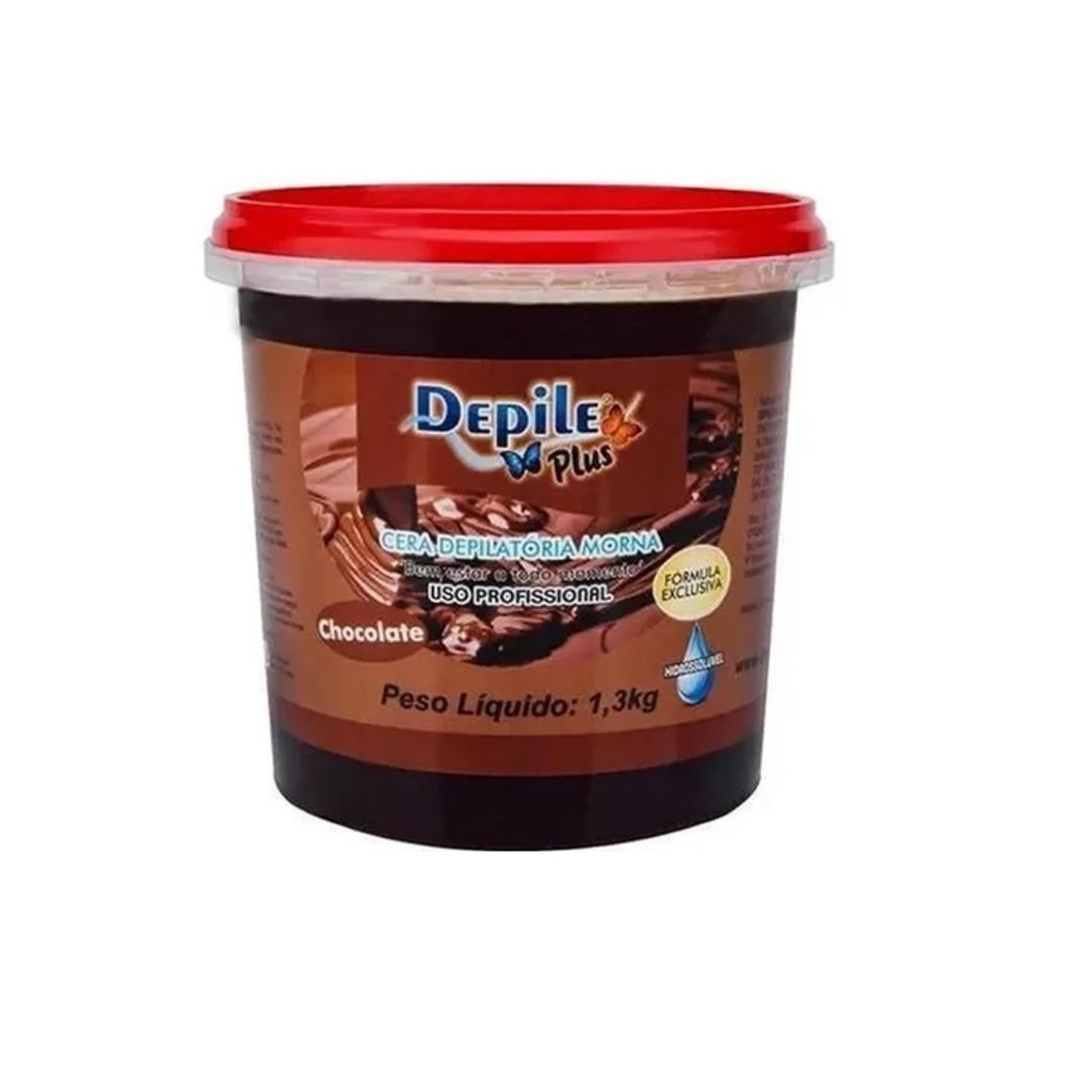 Cera Depilatória Chocolate Depile Plus PROFISSIONAL HIDROSSOLÚVEL 1,3 ...