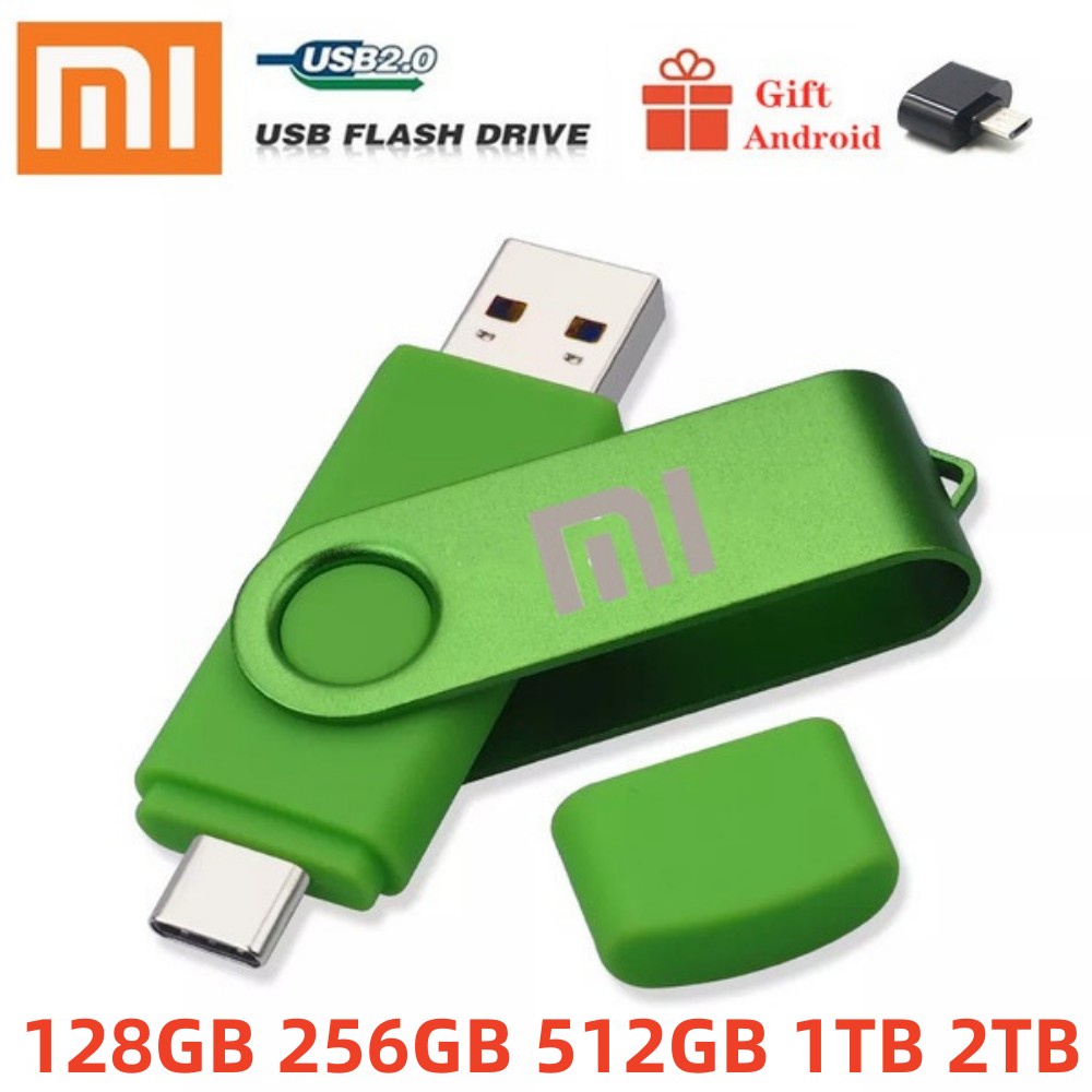OTG Type-c Xiaomi Tipo pendrive 128GB 256GB 512GB Armazenamento USB 2.0 ...