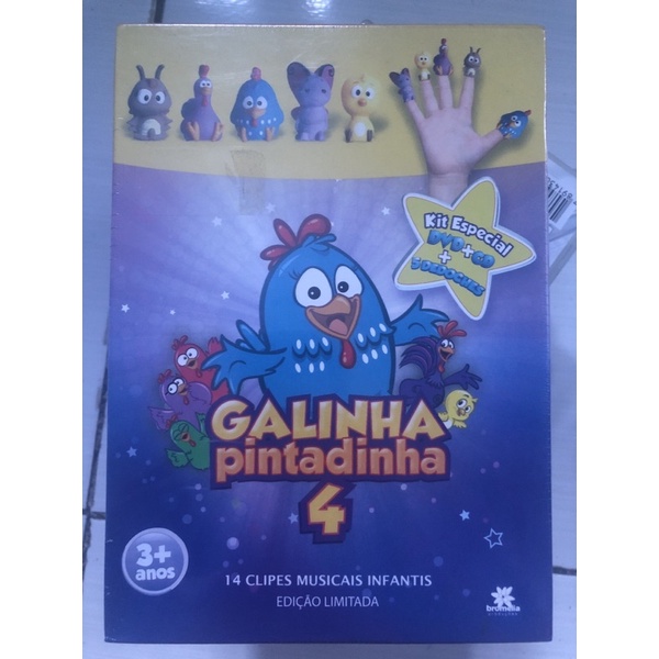 Galinha Pintadinha 4 dvd+cd +5 dedoches | Shopee Brasil