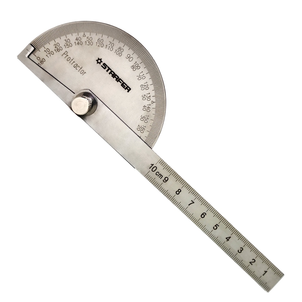 Transferidor De Grau 0 à 180 Em Aço Inox Com Régua 100 mm | Shopee Brasil