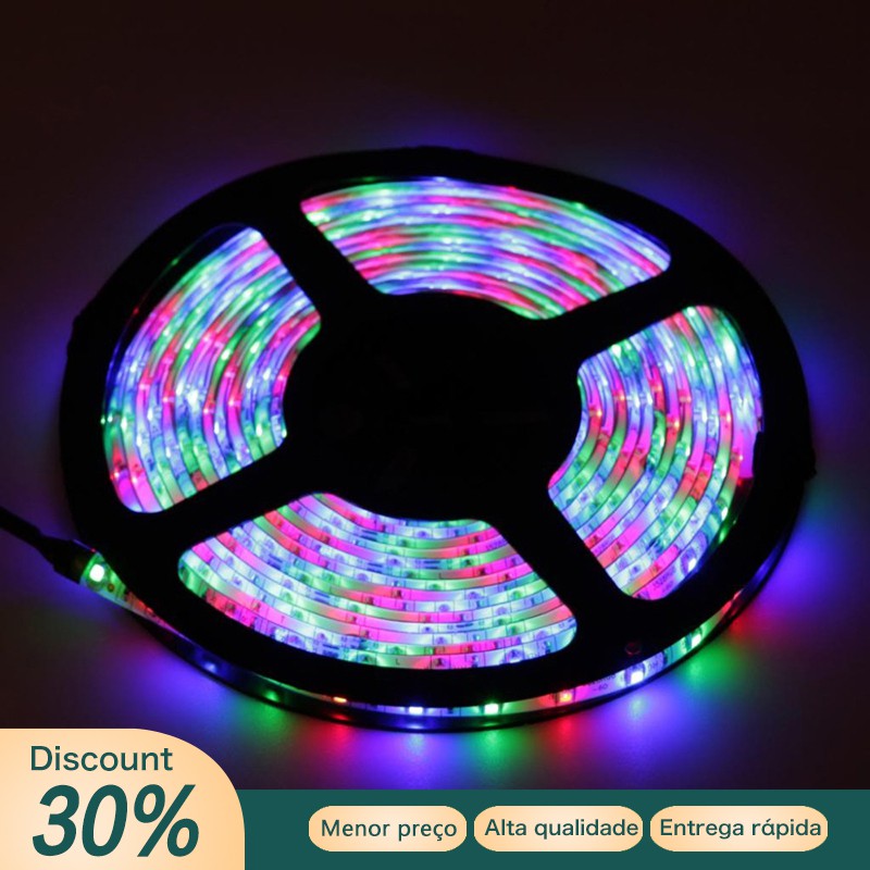 Tira de LED 8W com mudança de cor RGB Tira de iluminação RGB | Shopee ...
