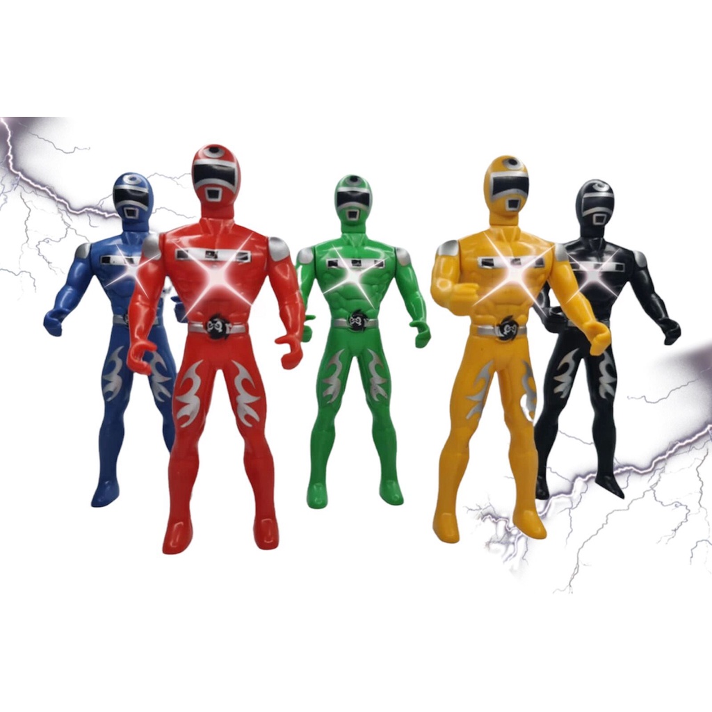 Boneco Power Rangers 3 Bonecos Articulado Brinquedo Menino | Shopee Brasil
