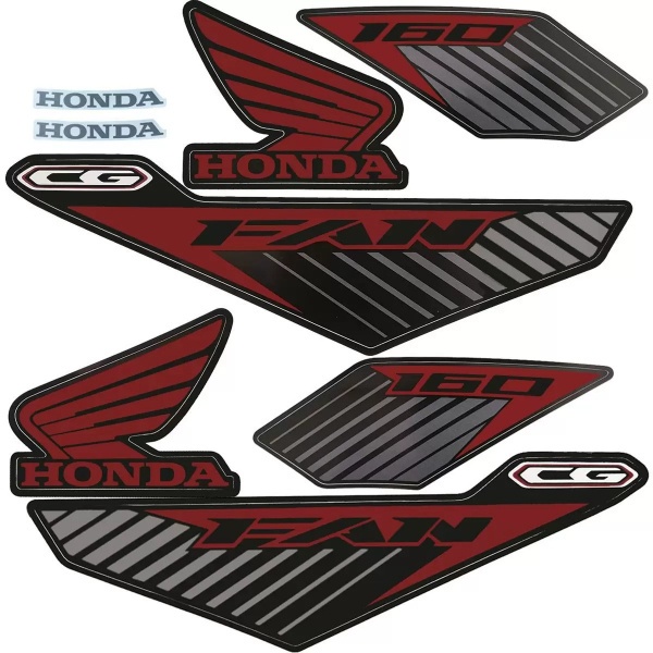 Kit Adesivos Faixa Moto Cg Fan 160 2020 2021 Jogo Adesivo | Shopee Brasil