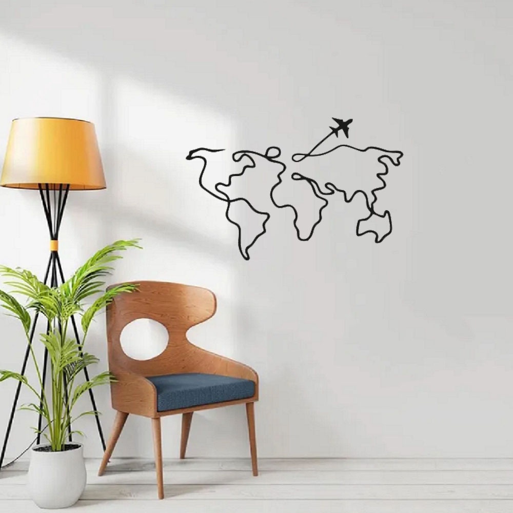 Painel Mapa Mundi Decorativo Para Parede Mdf | Shopee Brasil