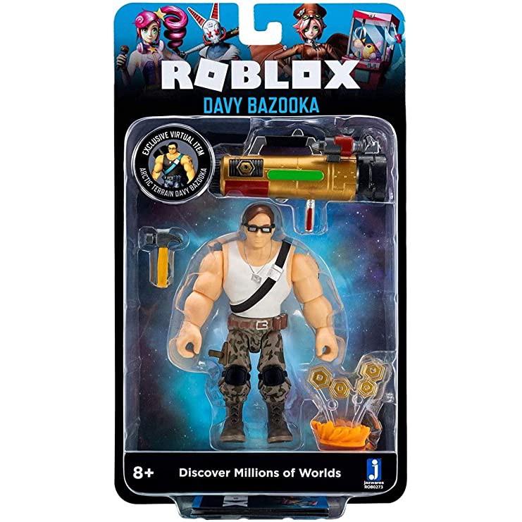 Roblox - Figura Articulada com Acessório DAVY BAZOOKA | Shopee Brasil