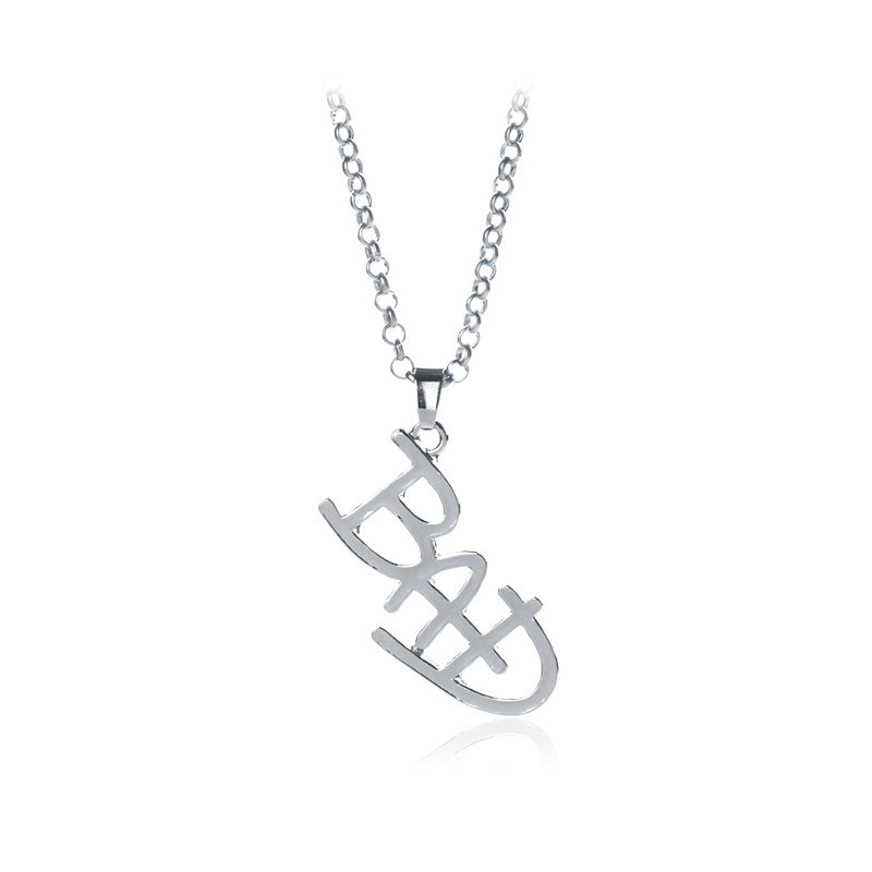 Michael Jackson Michael Jackson Colar Mj Bad Logo Pingente | Shopee Brasil