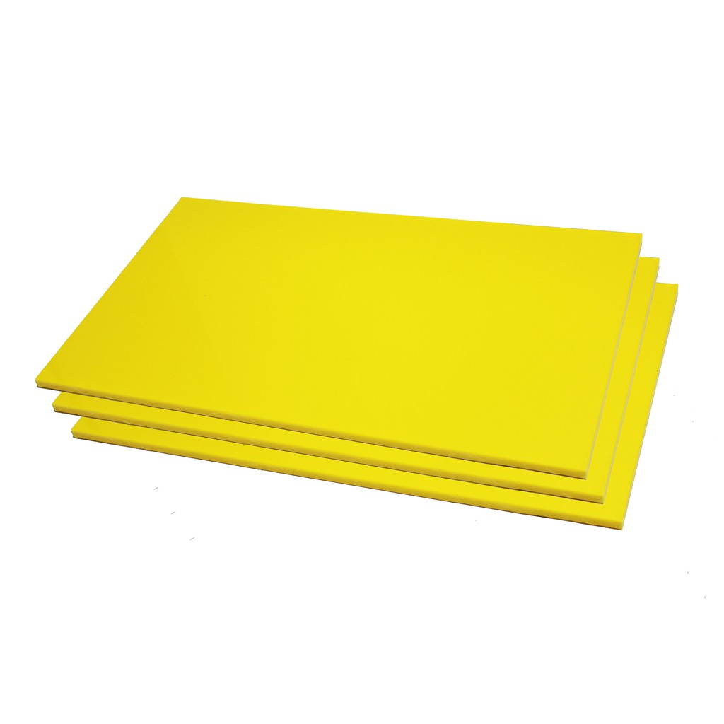 Kit de 3 Tábuas Lisa PEAD (Polietileno) Amarelo - 10 X 300 X 500 MM ...