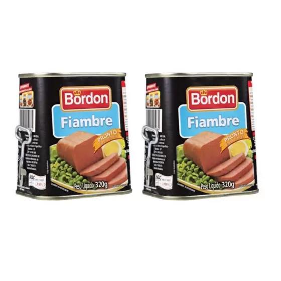 Kit 2 Fiambre Bordon Bovino Enlatado 320g | Shopee Brasil