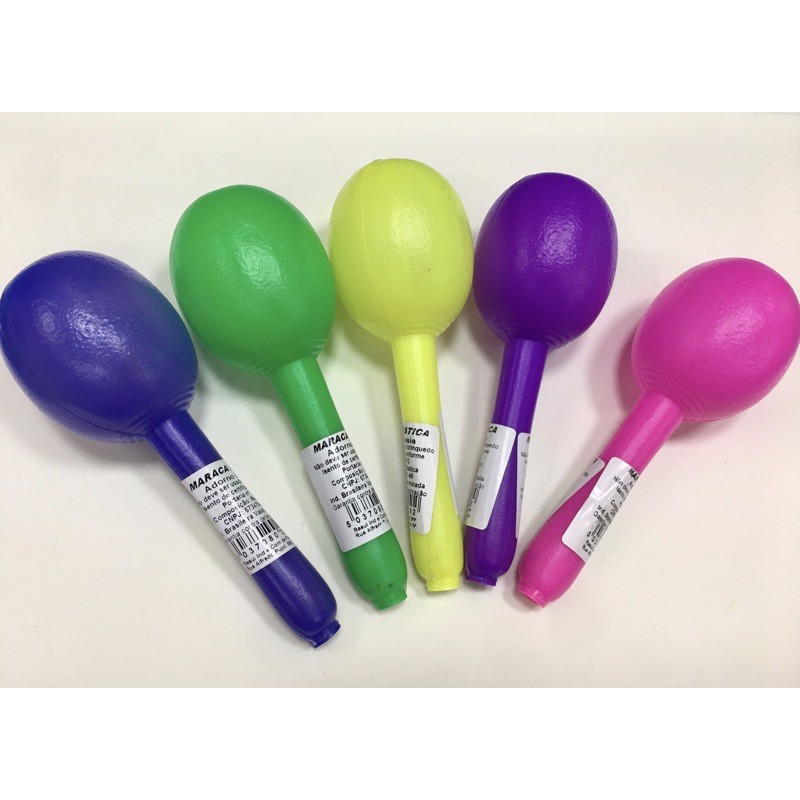 kit 5 mini Maraca plástica para festa cor sortidos!! | Shopee Brasil