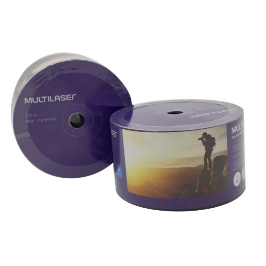 CD-R Multilaser 700mb 52x 80min Pack com 50 Unidades | Shopee Brasil
