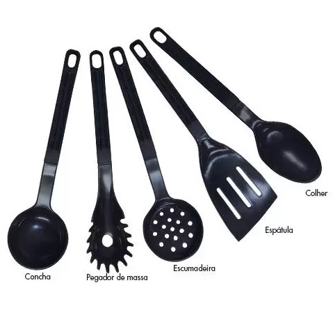 Jogo Kit Com 5 Ou 6 Peças De Colheres Talher Colher Em Concha ...