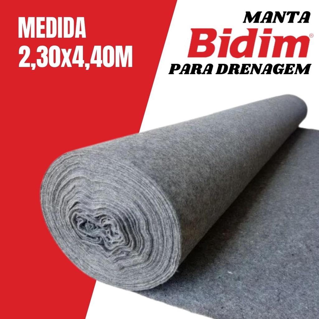 Manta Geotextil Bidim ( Original ) Drenagem 10mts 2,30x4,40 ...