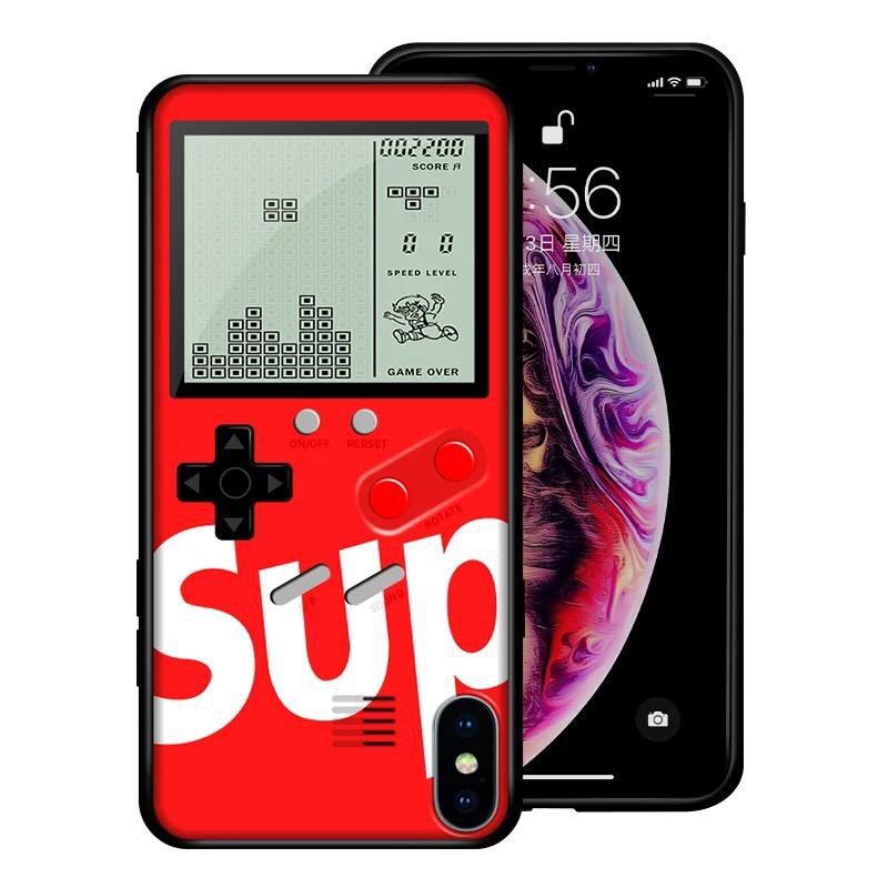 Capa iphone gameboy Vermelho Supreme com bateria dupla imagem colorida ...