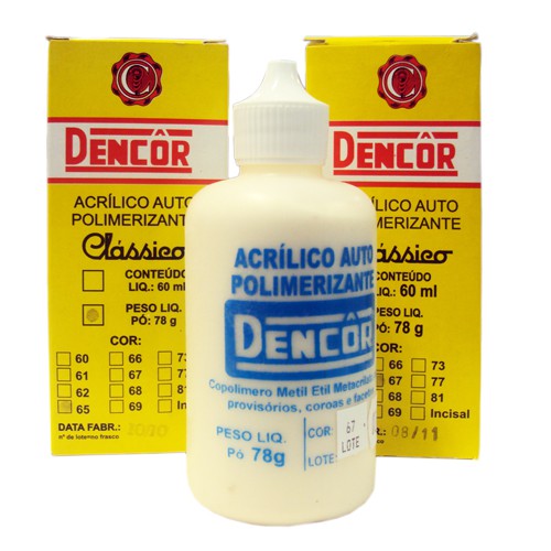 Resina acrílica Dencor 78g para provisórios | Shopee Brasil