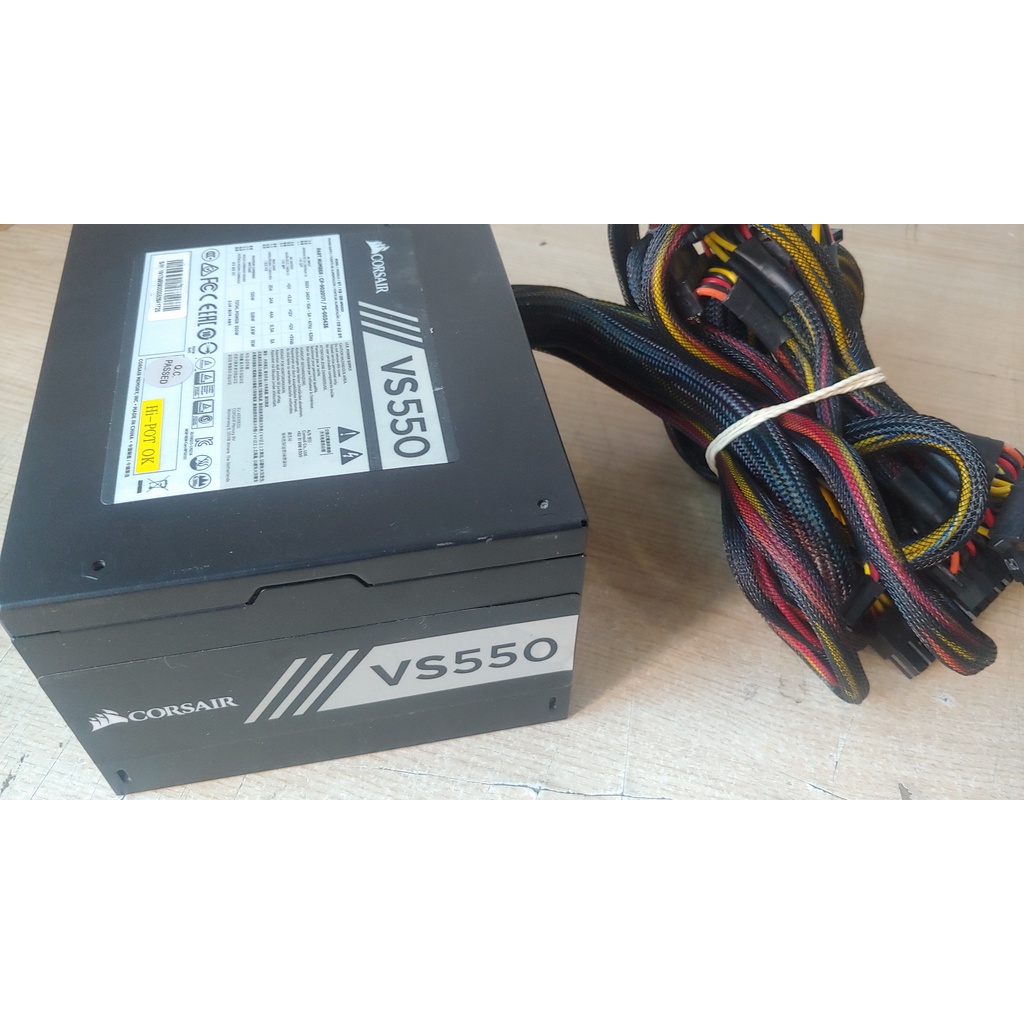 Fonte Corsair VS550 80 Plus White PFC Ativo - Recondicionada | Shopee ...