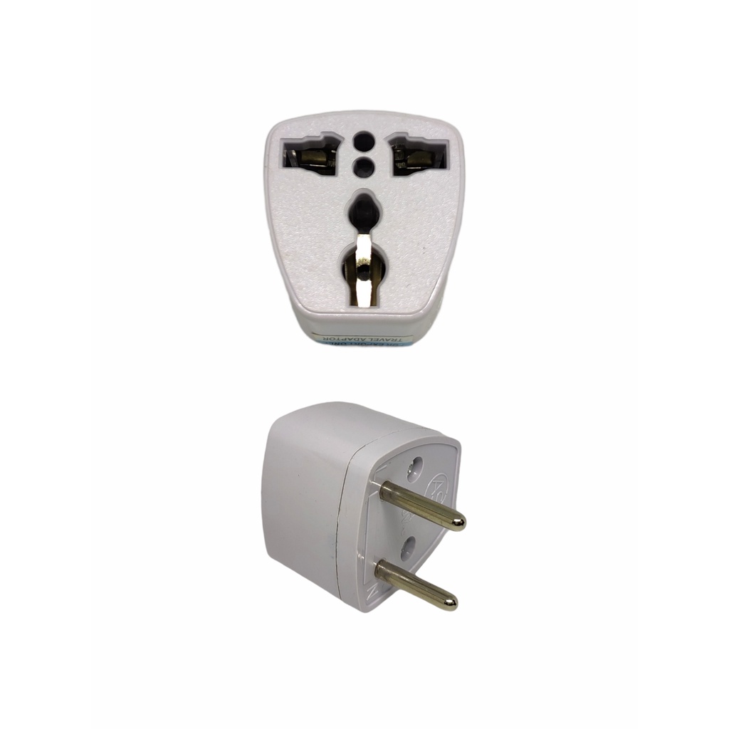 Kit 2 Adaptador de Tomada Universal Padrão Europeu Multiuso UK Brasil ...