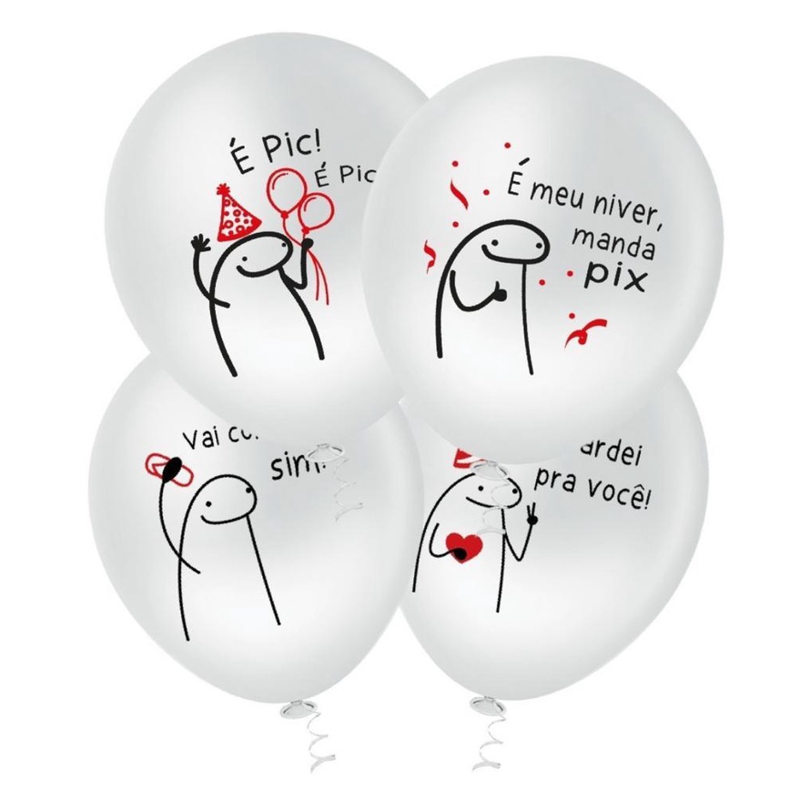 Balão - Bexiga Bentô Aniversário - Flork 25unid | Shopee Brasil