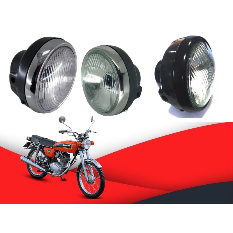 Farol Completo Modelo Moto Cg 125 77 A 82 Turuna Com Lente Vidro ...