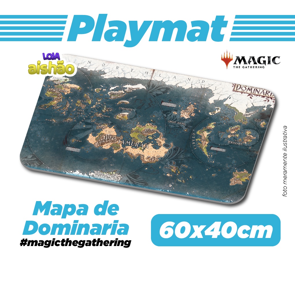 Playmat Mapa de Dominaria - Magic the Gathering - 60x40cm | Shopee Brasil