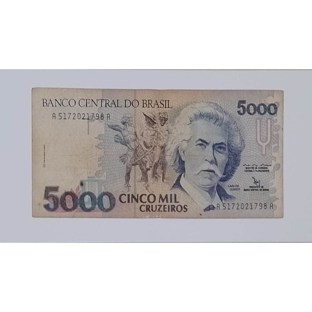 Cédula de 5000 Cruzeiros. | Shopee Brasil