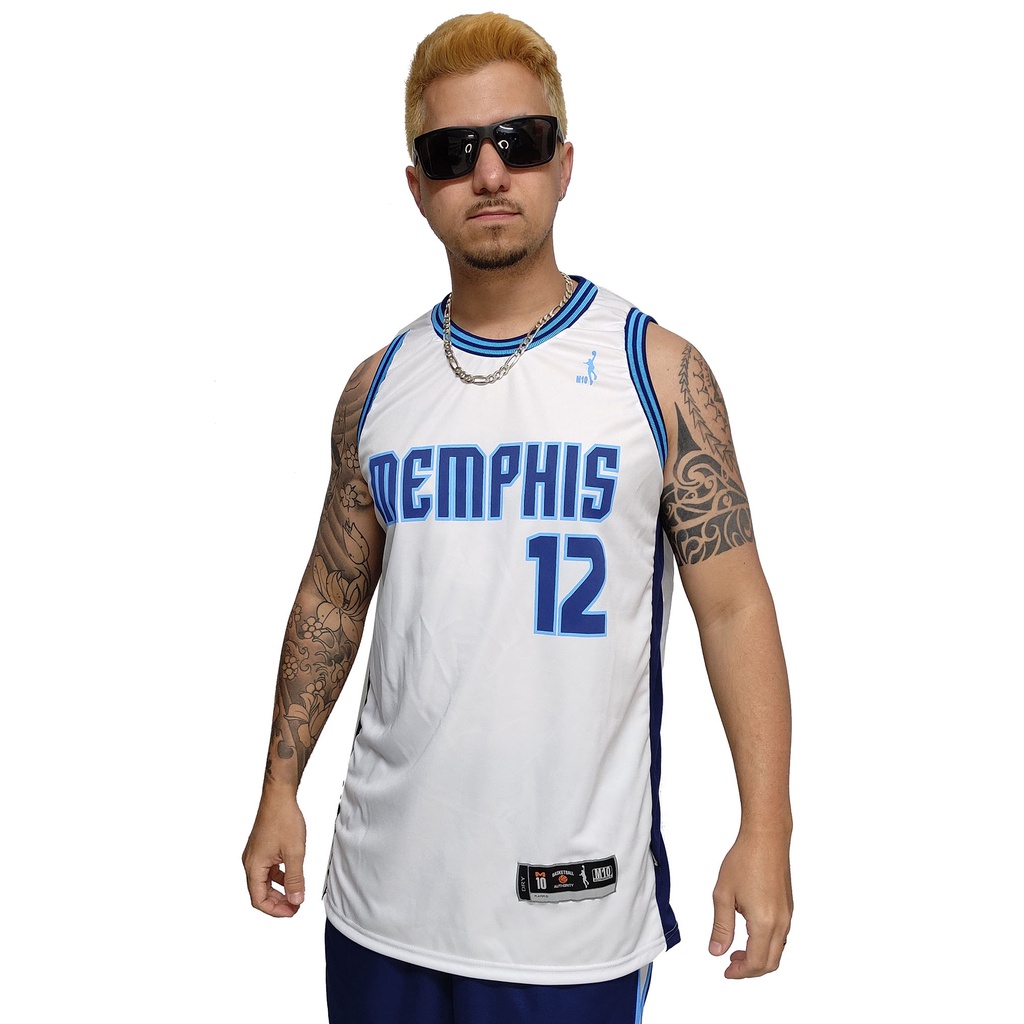 Regata Basquete M10 Action Memphis 12 Branco | Shopee Brasil