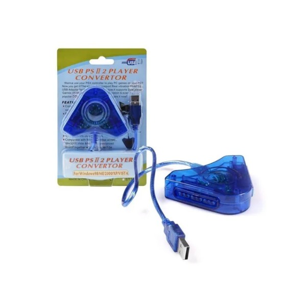 Adaptador Conversor Usb / Ps1 - Ps2 Para 2 Controles. | Shopee Brasil
