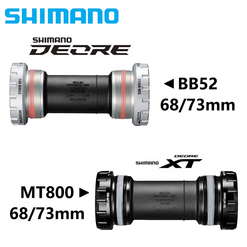 Shimano Deore XT MT800 MT500 SM-BB52 Suporte Inferior Mountain Bike Hollowtech 68/73mm Para ...