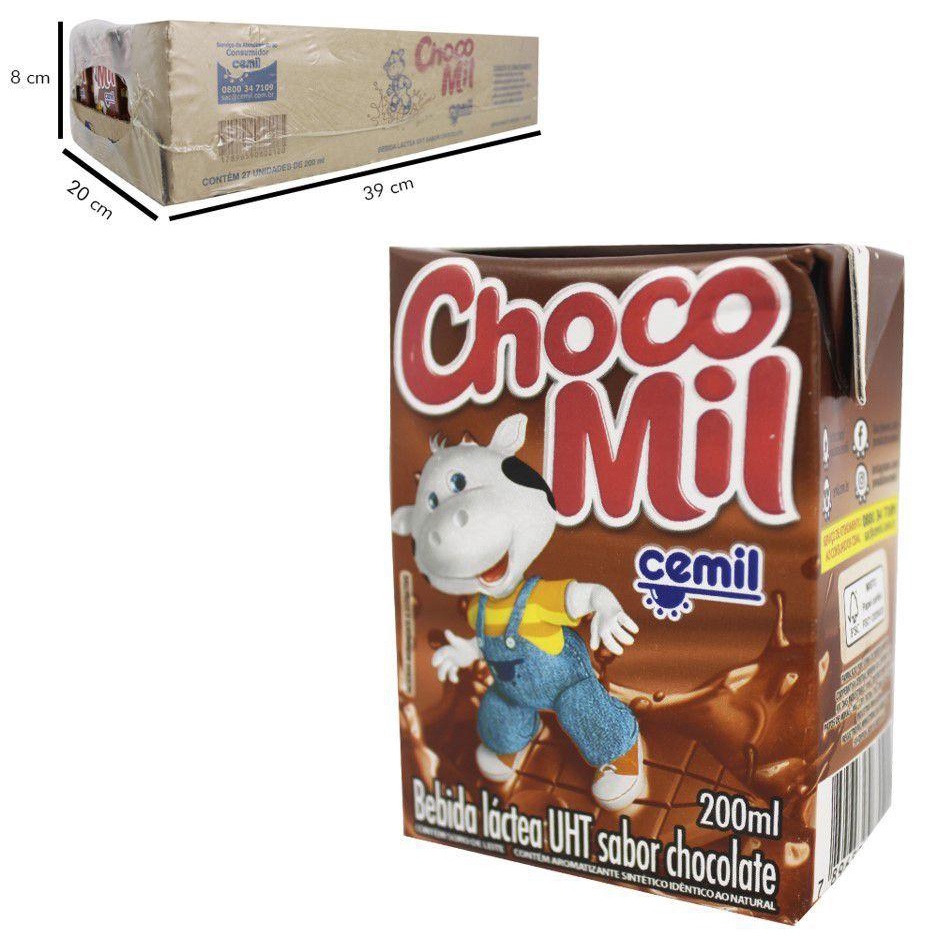 Achocolatado Chocomil Cemil Caixa Com 27 Unidades | Shopee Brasil