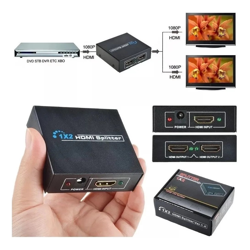 Distribuidor Cabo HDMI Splitter | Shopee Brasil