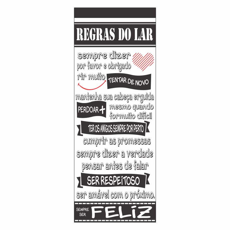Adesivo Decorativo de Porta Frase Regras do Lar (cod.frl1) | Shopee Brasil