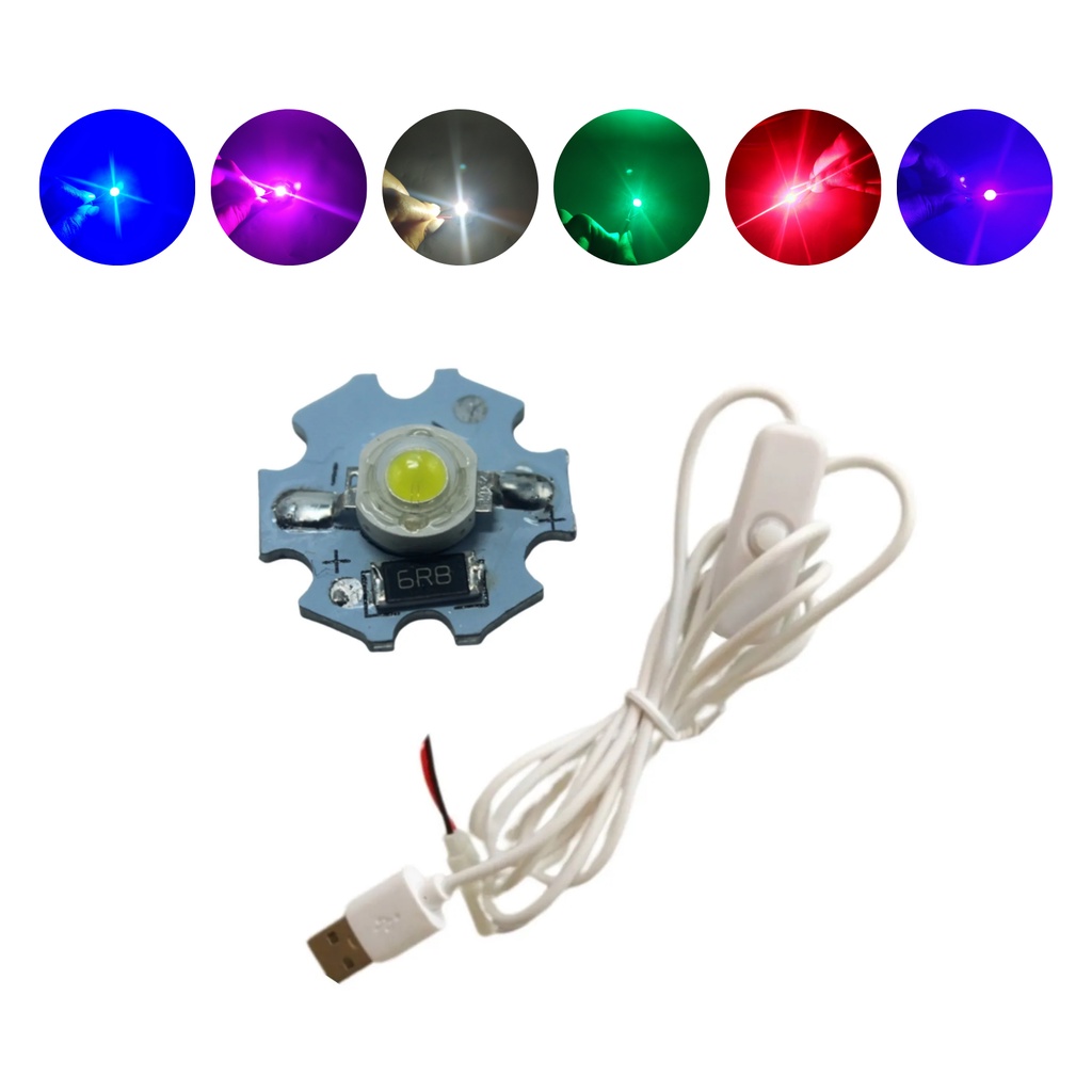 Kit Led + cabo USB para projetos - CORES | Shopee Brasil