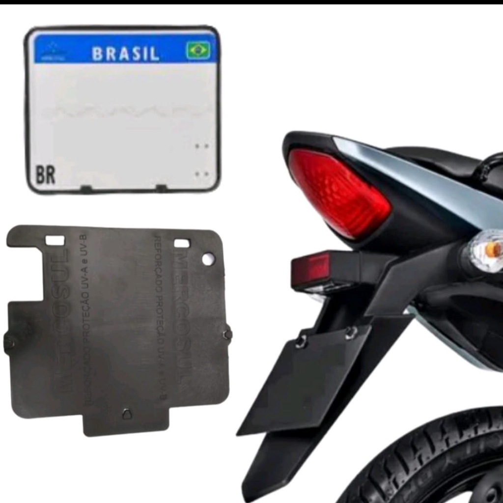 Suporte Placa Anti Quebra Universal Cg Titan Fan Bros | Shopee Brasil