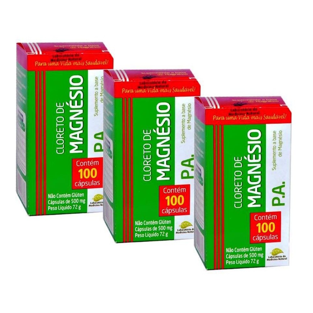 Cloreto De Magnésio Pa 300 Capsulas Original Medinal 500 Mg | Shopee Brasil