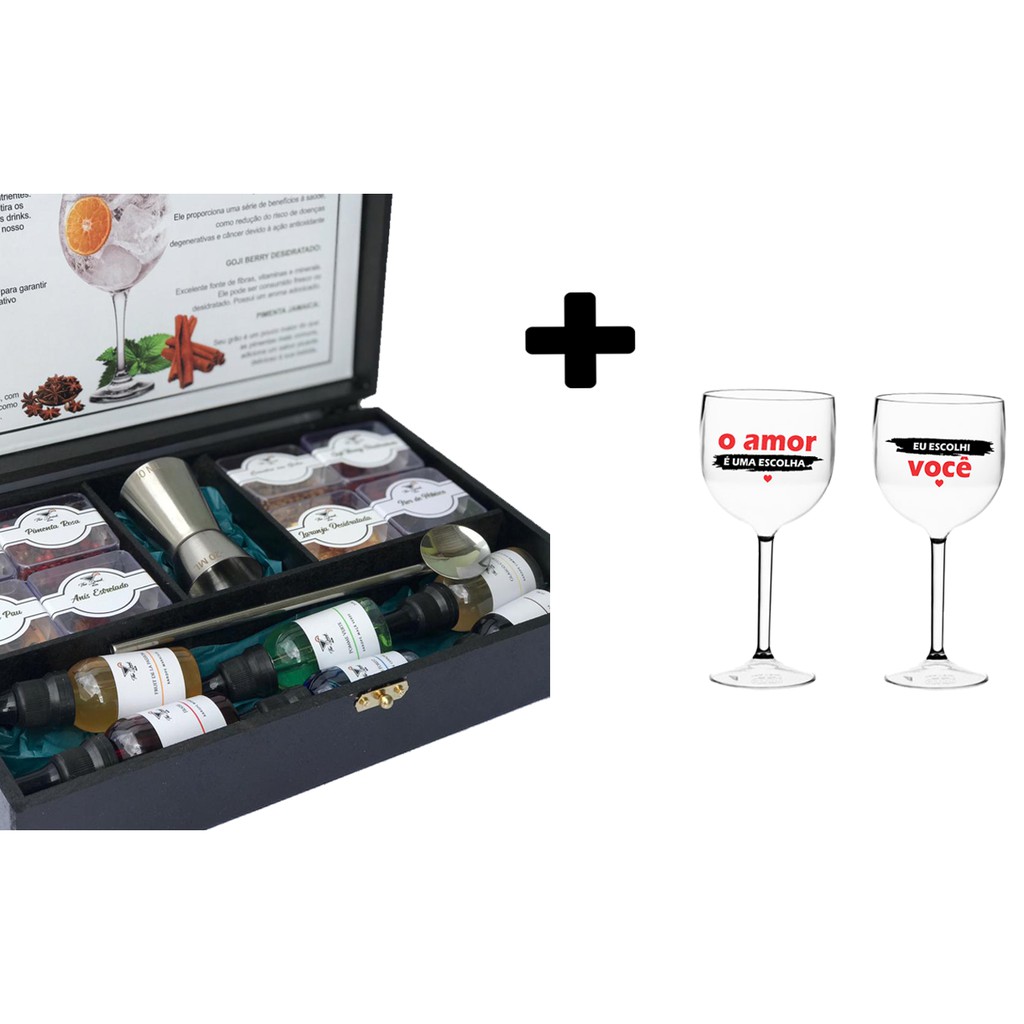 Kit de Drinks Gin Tônica Padrão Luxo - Presente Perfeito de Dia dos ...