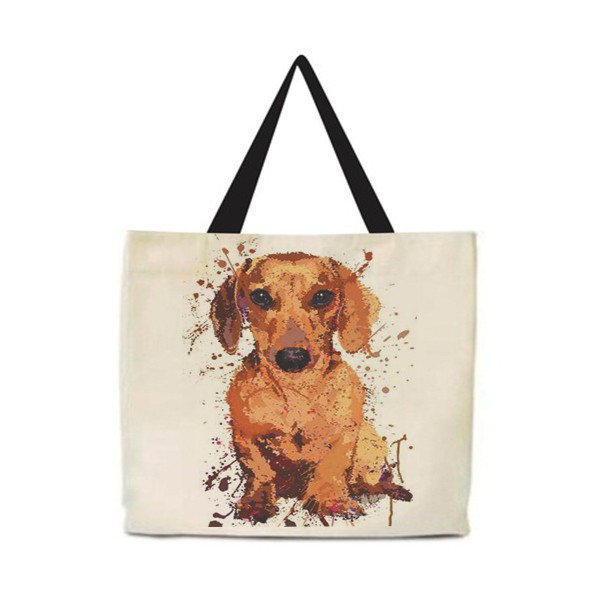 Bolsa Ecobag Cachorros Dogs Animais Dog Amor Salsicha Salsichinha Daschshund Basset Arte Art ...