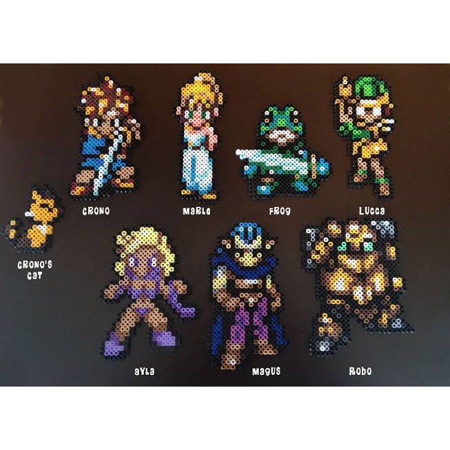 Chrono Trigger (Personagens) Ímã ou Chaveiro - Pixel Art/ Hama Beads ...