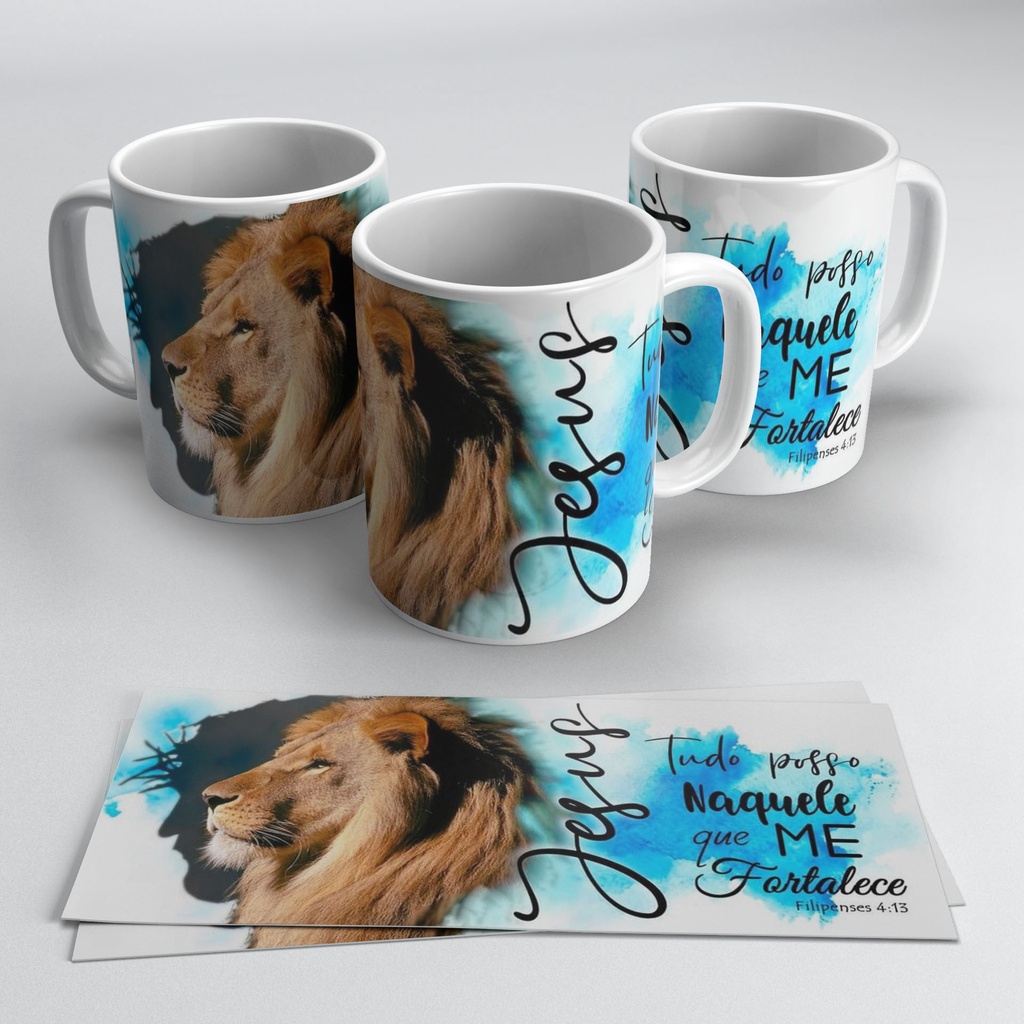 Caneca Xícara Porcelana Personalizada Leão de Judá Gospel Crista ... Caneca Xícara Porcelana Personalizada Leão de Judá Gospel Crista ...