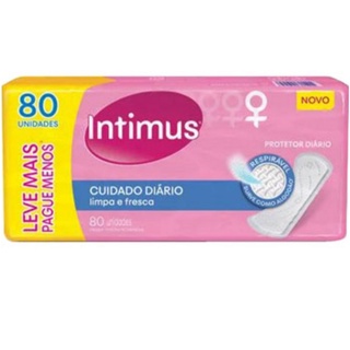 Absorvente Intimus Protetor diário todos 80 40 15 | Shopee Brasil