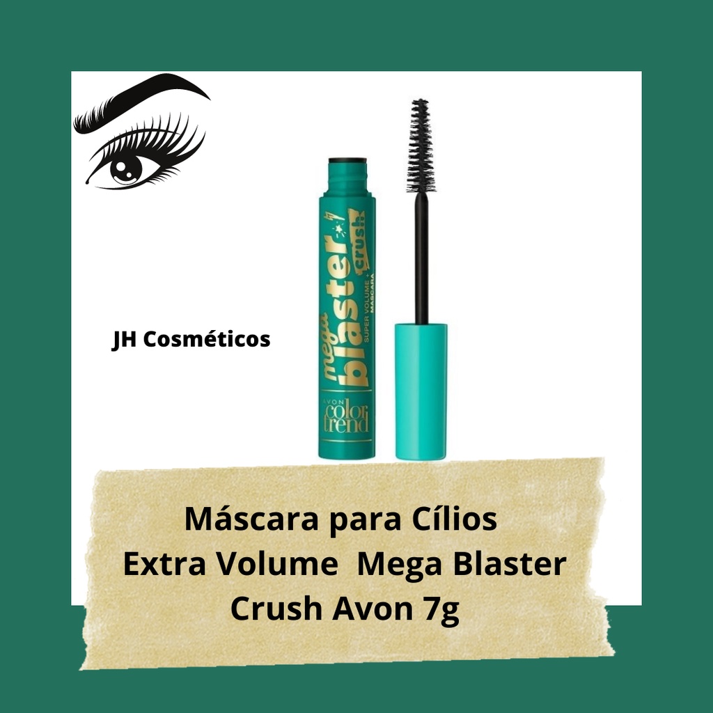 Máscara para Cílios Extra Volume Color Trend Avon - 7ml Rímel Avon Mega Blaster Crush | Shopee ...