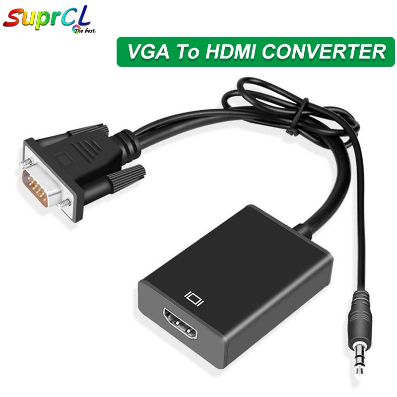 Conversor VGA Para HDMI De Cabos Ps4 Tv Box Aux Porta De Exibição Do ...