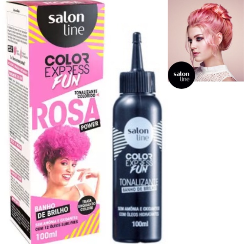 Salon Line Tonalizante Color Express Rosa (Rosa Clássico) 100 ml ...