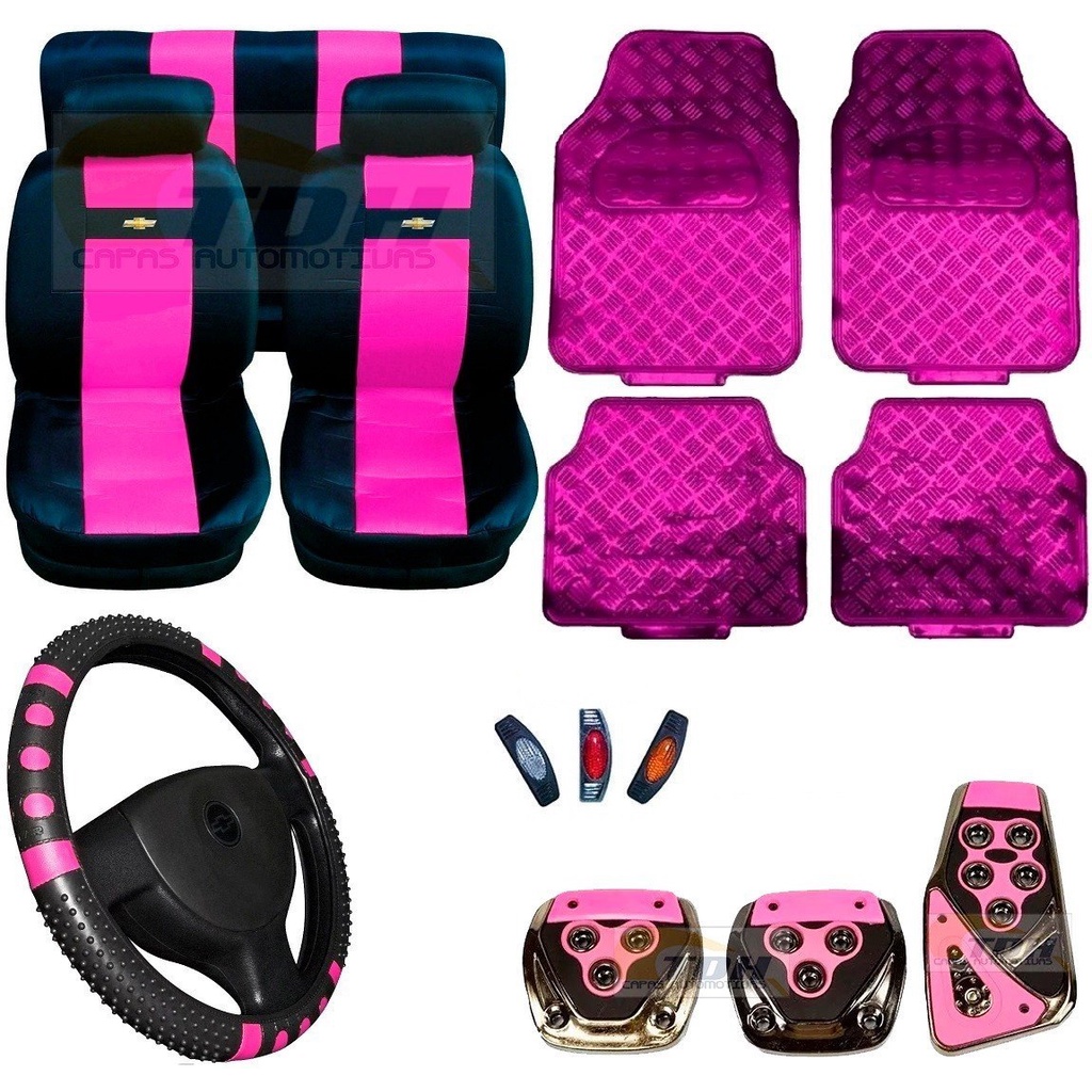 Kit Rosa Gm Tapetes Capa Banco E Volante Pedaleira | Shopee Brasil