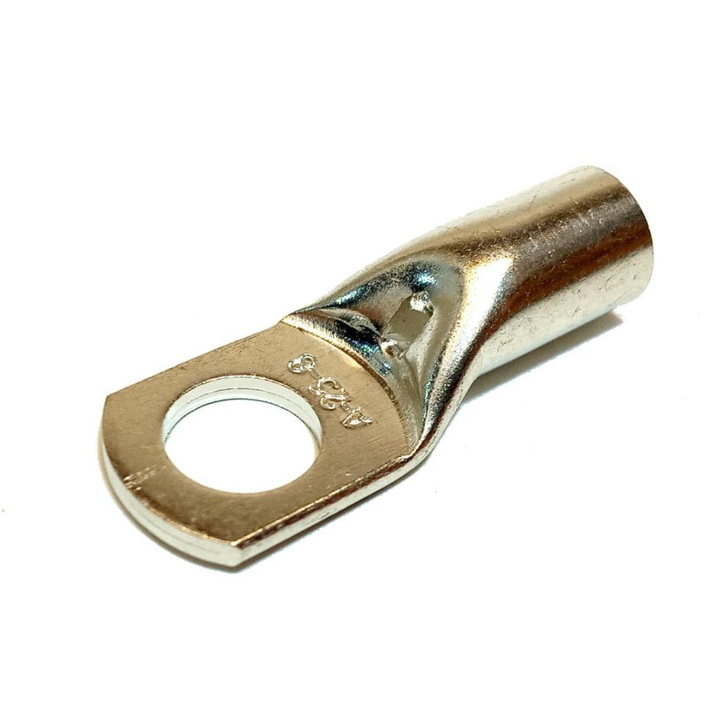 Terminal Olhal Compressão Tubular 25mm M8 - 10 Ponteiras Bateria Cobre ...
