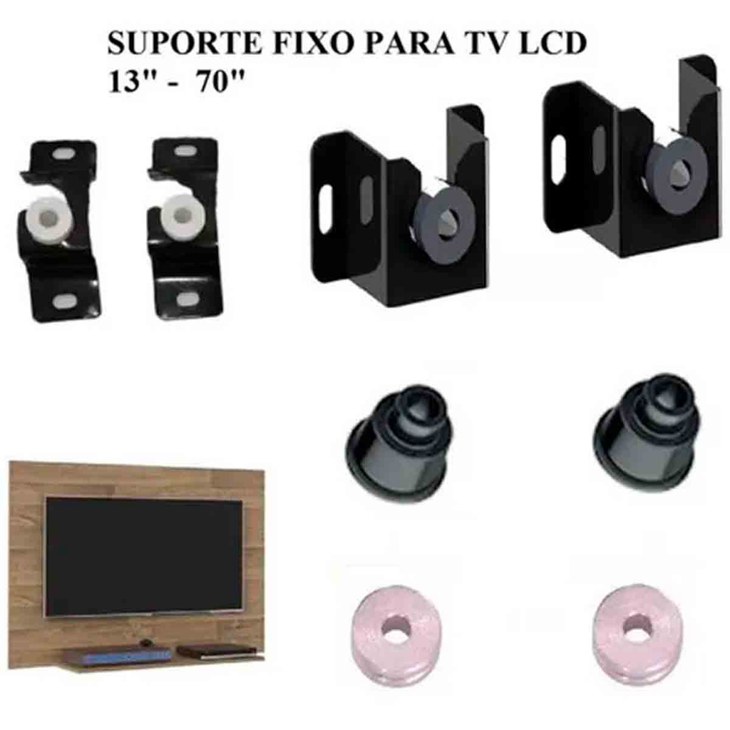 Suporte De Tv Parede Universal Fixo Para Lcd Led Completo | Shopee Brasil