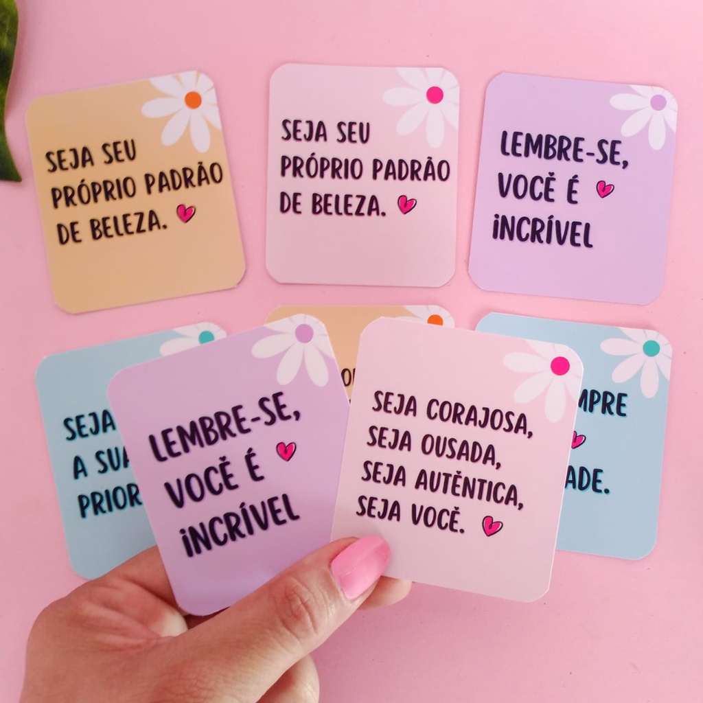 50 Mini Cartões motivacionais | Mini Card motivacional para ...