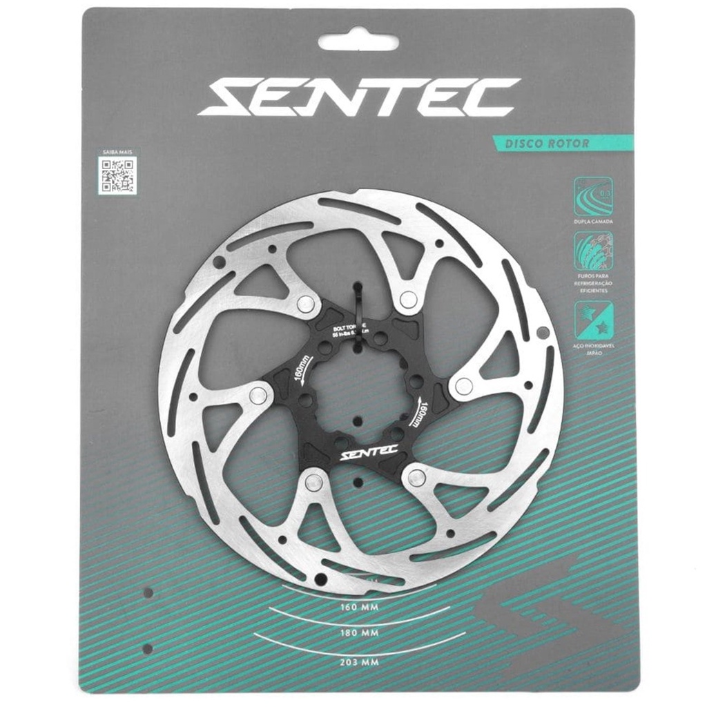 Disco Freio Sentec Bike Rotor 160mm 6 Furos Speed Alumínio | Shopee Brasil